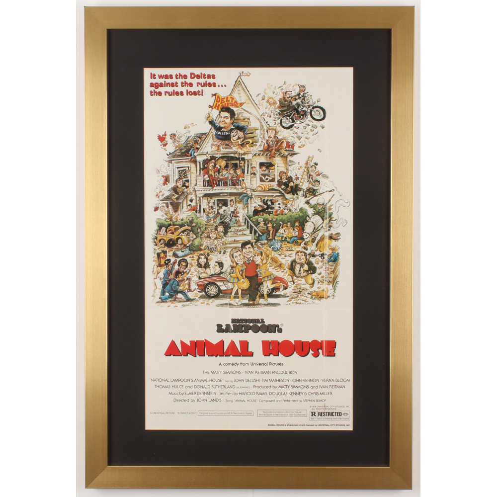 "Animal House" 17x25 Custom Framed Movie Poster Display | Pristine Auction