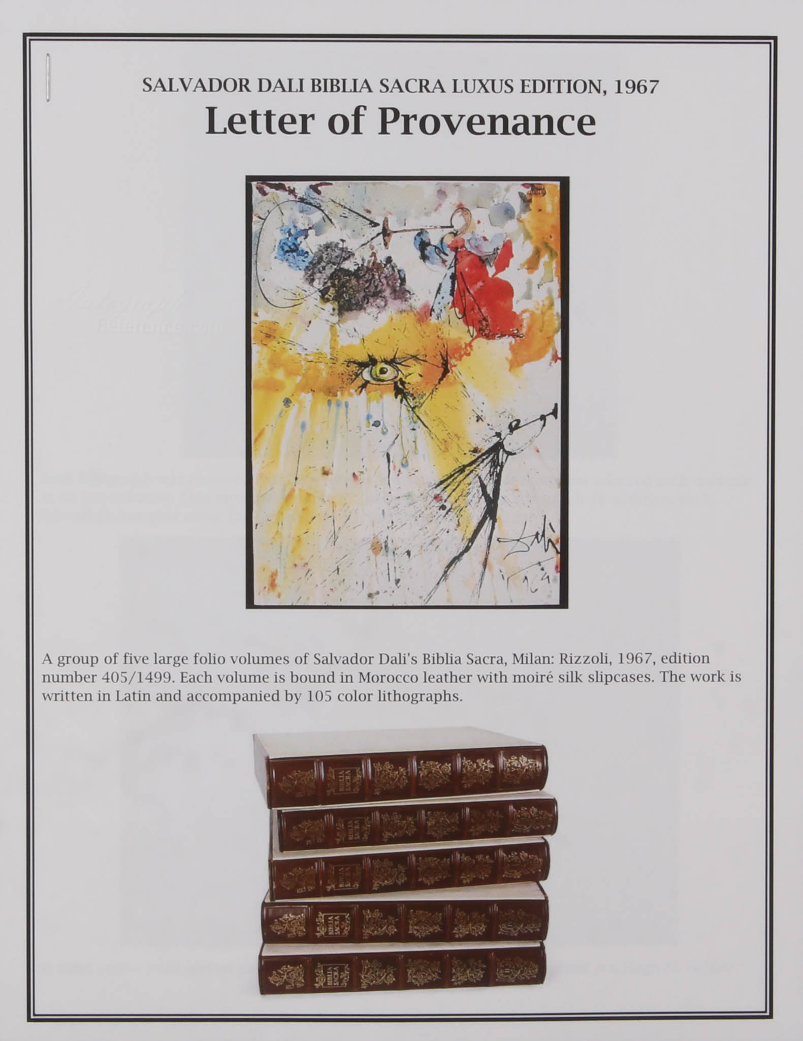 Salvador Dali LE "Vol. 2 The Biblia Sacra: Liturgia Poenitentiae 1967 ...