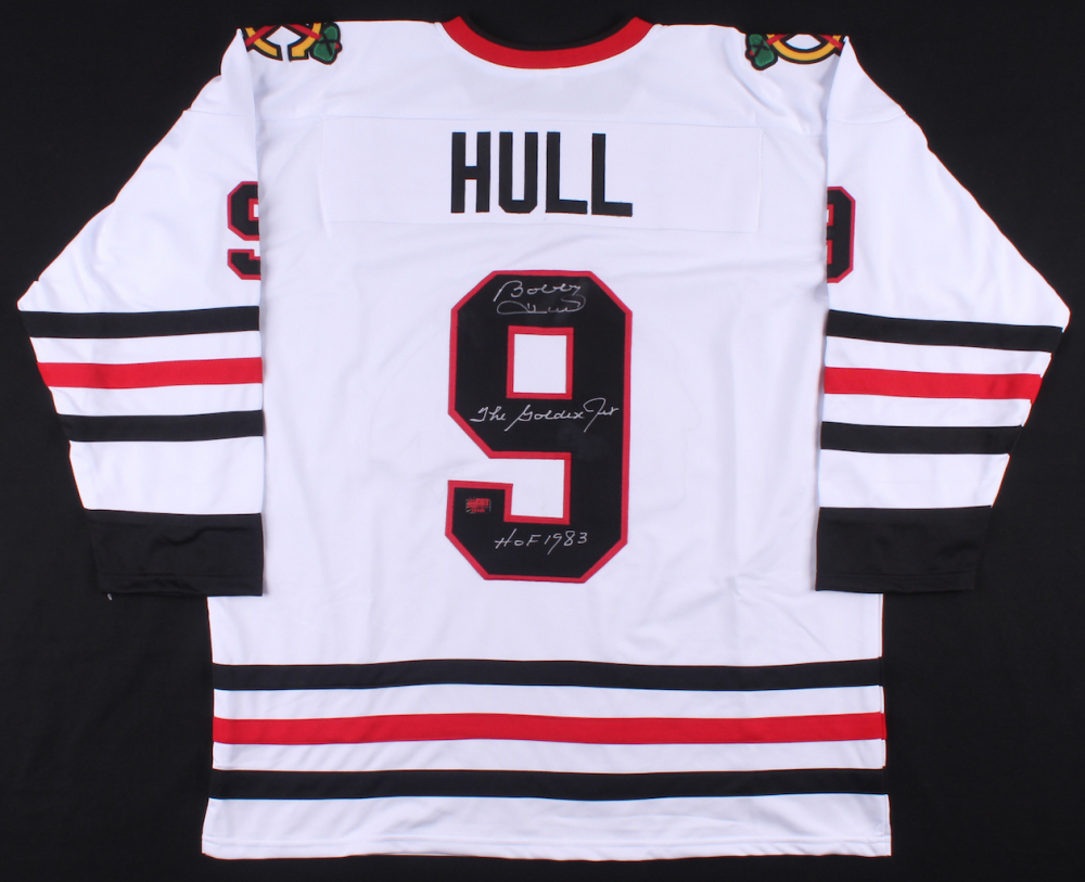 Bobby Hull Signed Jersey Inscribed "The Golden Jet" & "HOF 1983" (Your ...