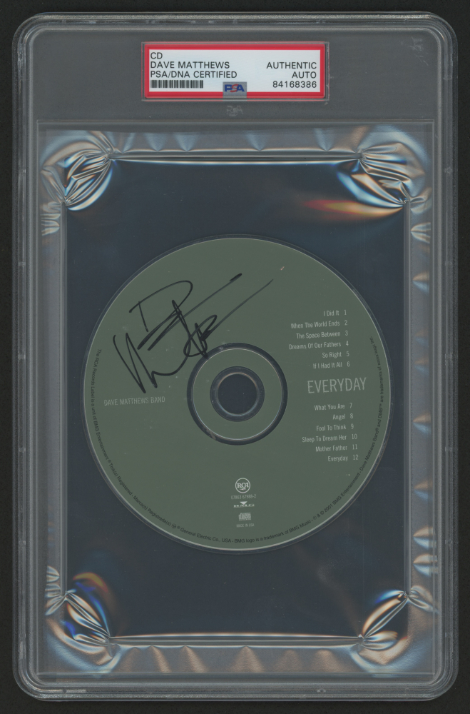 Dave Matthews Signed Dave Matthews Band "Everyday" CD (PSA Encapsulated ...
