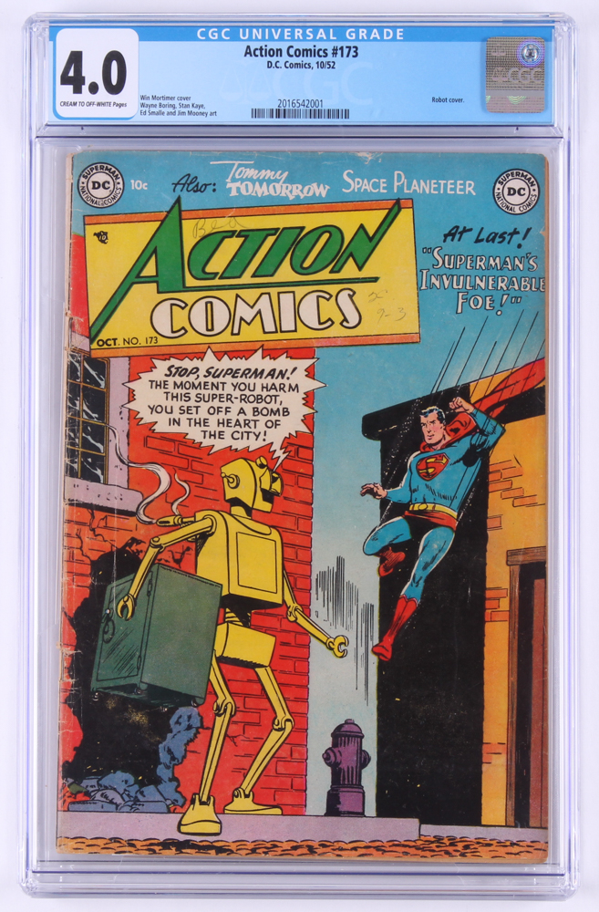 1952 "Action Comics: Superman's Invulnerable Foe!" Issue #173 DC Comic ...