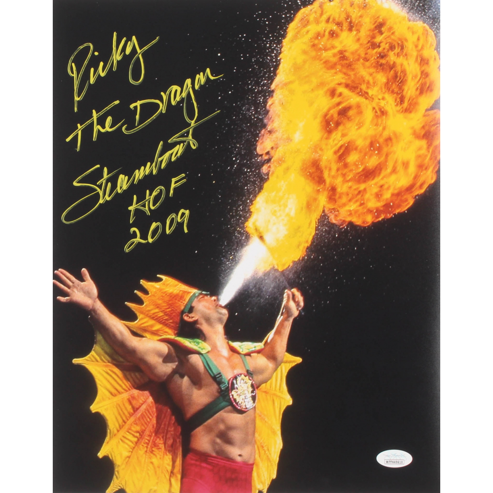 Ricky "The Dragon" Steamboat Signed 11x14 Photo Inscribed "HOF 2009 ...