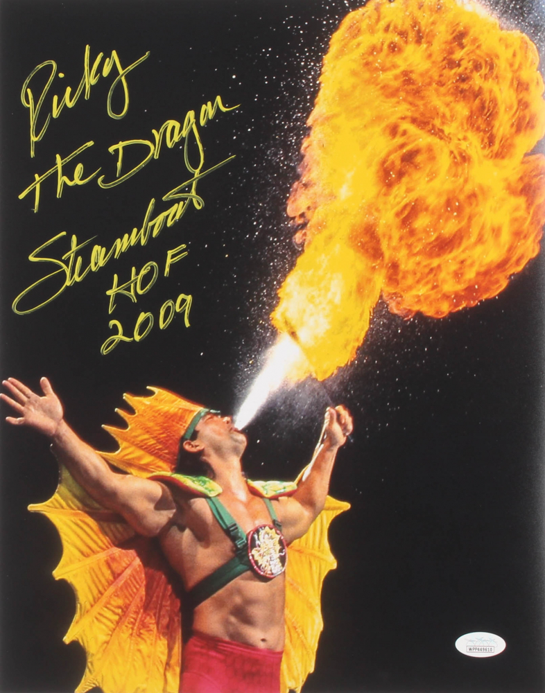 Ricky "The Dragon" Steamboat Signed 11x14 Photo Inscribed "HOF 2009 ...