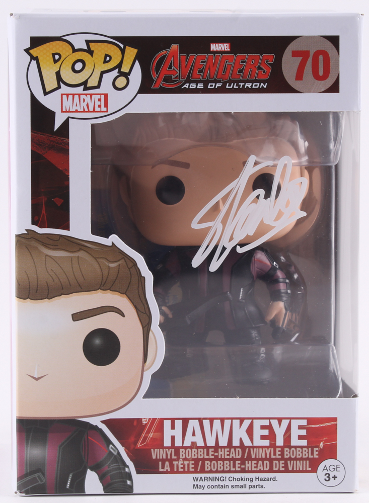 Stan Lee Signed "Avengers: Age of Ultron" Hawkeye #70 Funko Pop! Vinyl ...