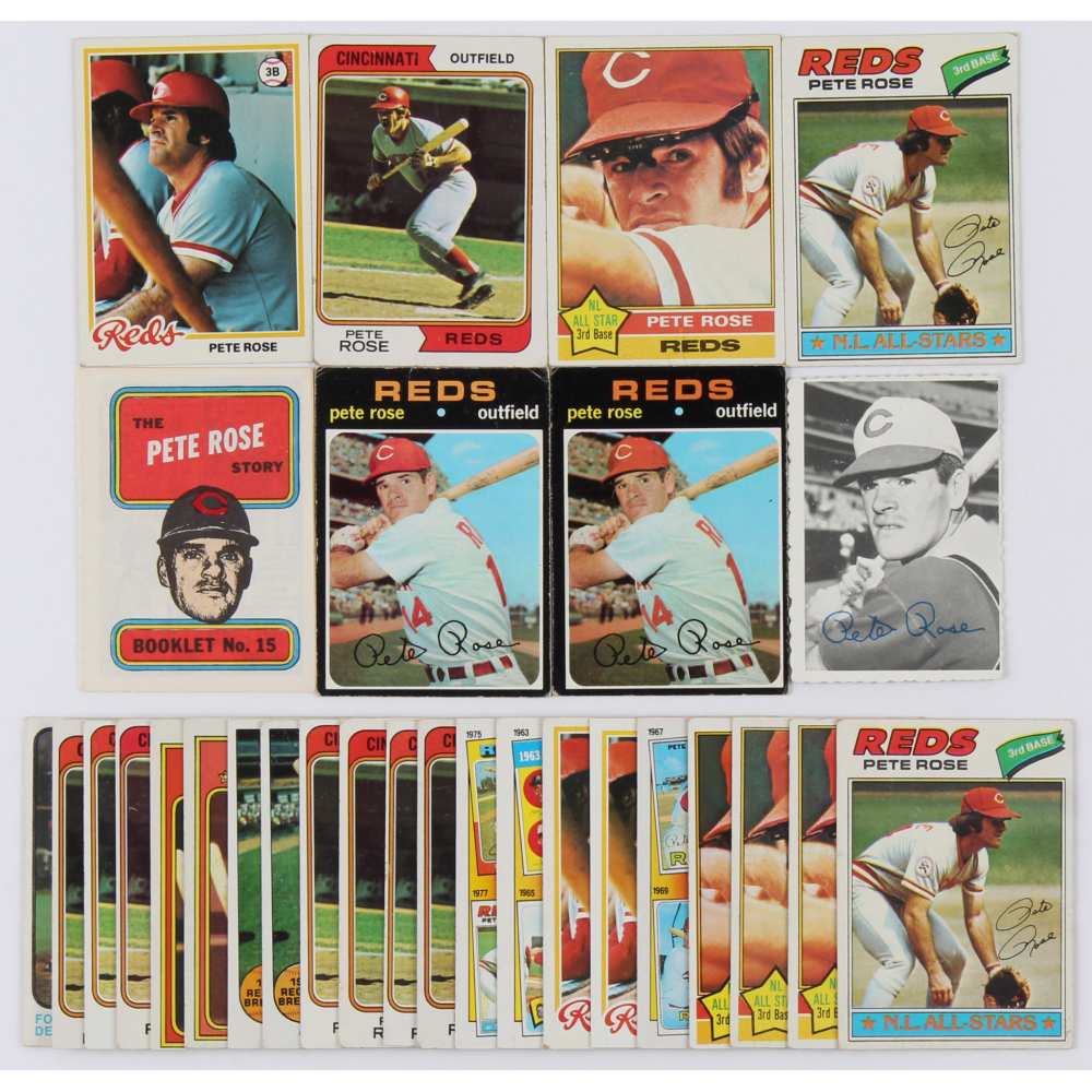 Lot of (28) Pete Rose Baseball Cards with 1970 Topps Booklets #15, 1978 ...