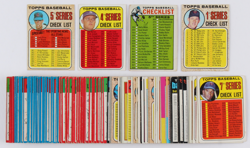 Lot of (84) Check List Baseball Cards with 1969 Topps #314 Checklist 4 ...