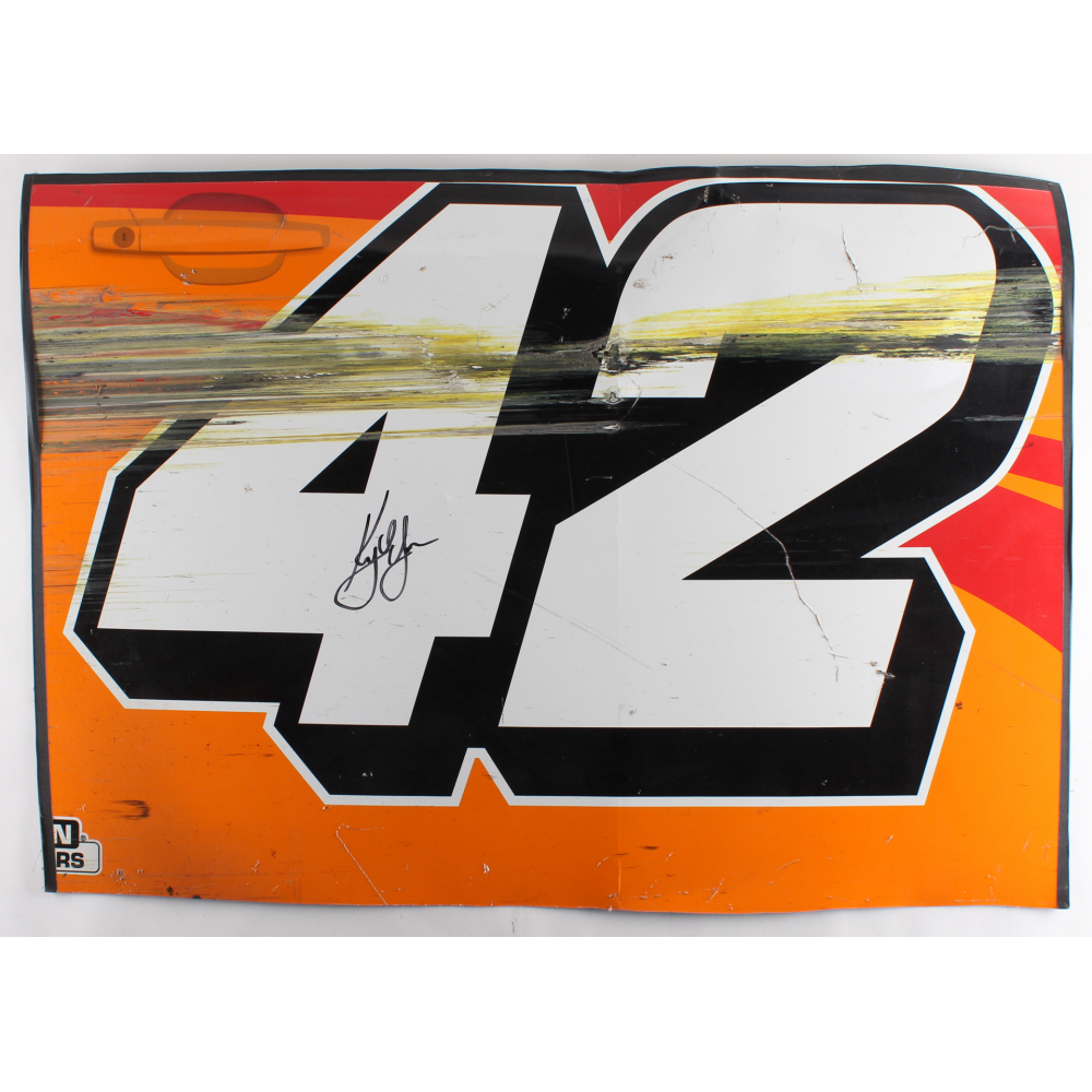 Kyle Larson Signed Race-Used Eneos #42 Full Door Sheet Metal (PA COA ...
