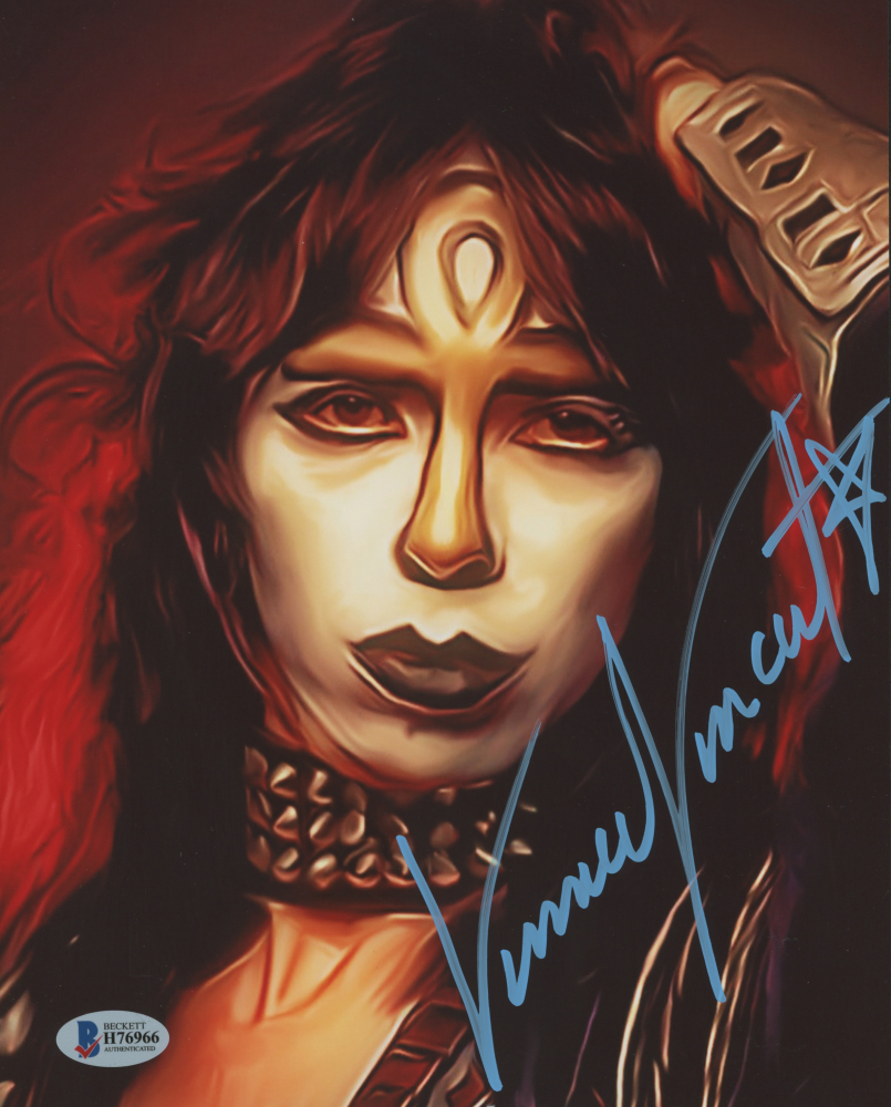 Vinnie Vincent Signed "The Ankh Warrior" 8x10 Photo Inscribed (Beckett ...