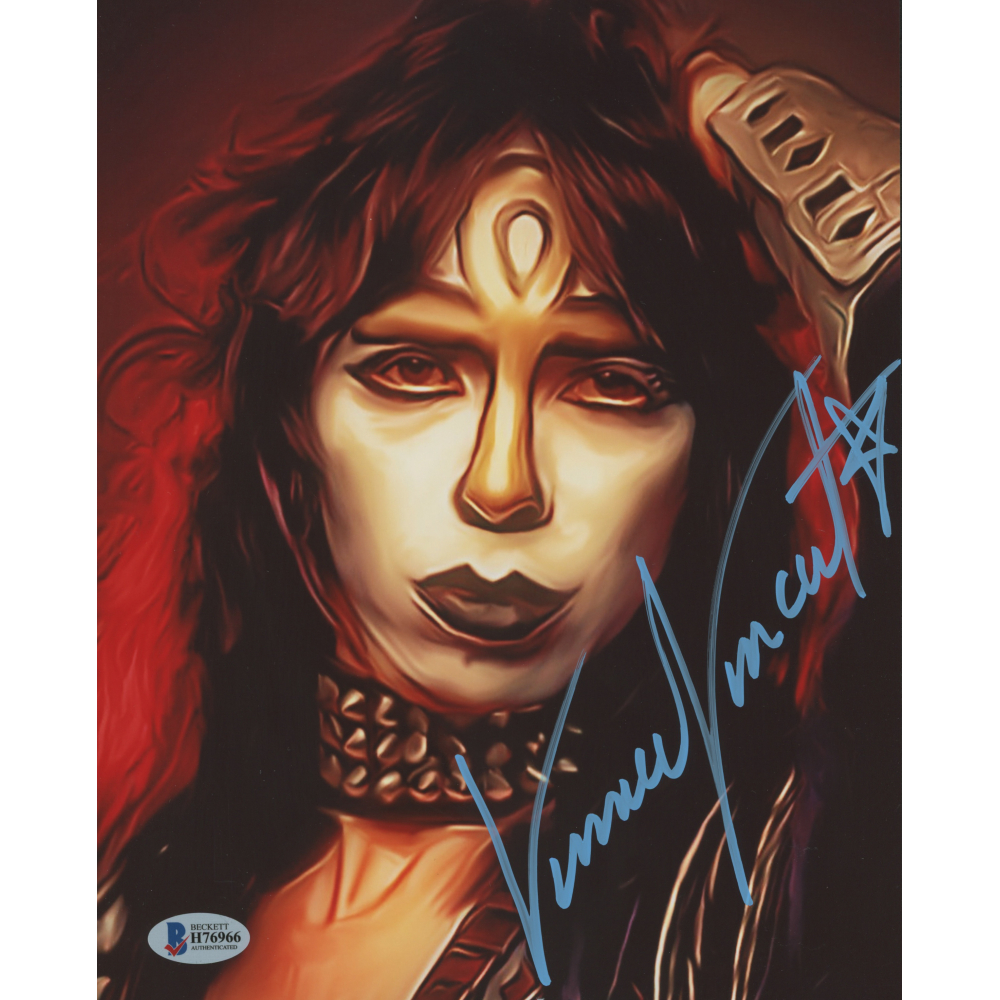 Vinnie Vincent Signed "The Ankh Warrior" 8x10 Photo Inscribed (Beckett ...