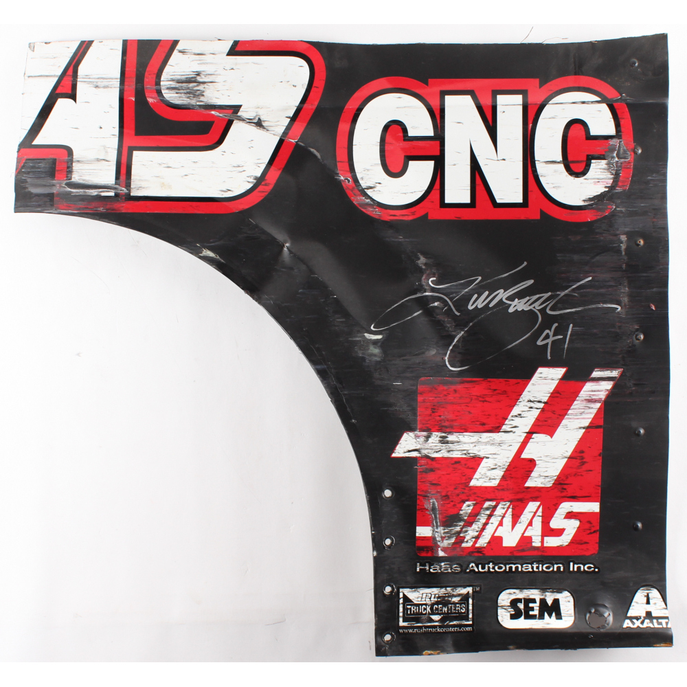 Kurt Busch Signed Race-Used Haas #41 Sheet Metal (PA COA) | Pristine ...