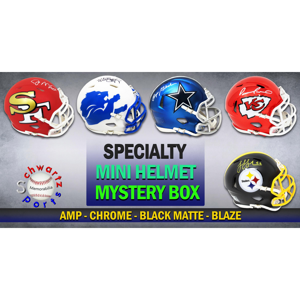 Football Superstar Signed Specialty Mini Helmet Mystery Box - Series 3 ...