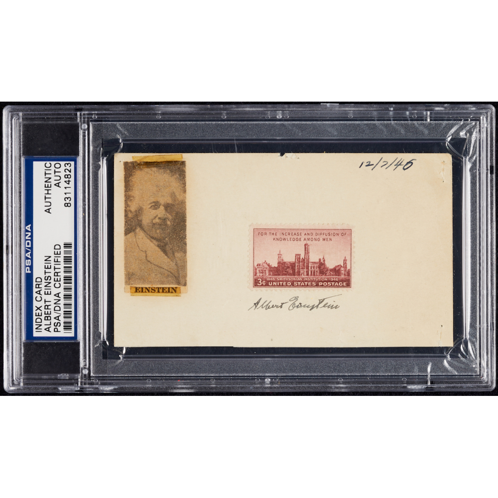 Albert Einstein Signed 3x5 Index Card (PSA Encapsulated) | Pristine Auction