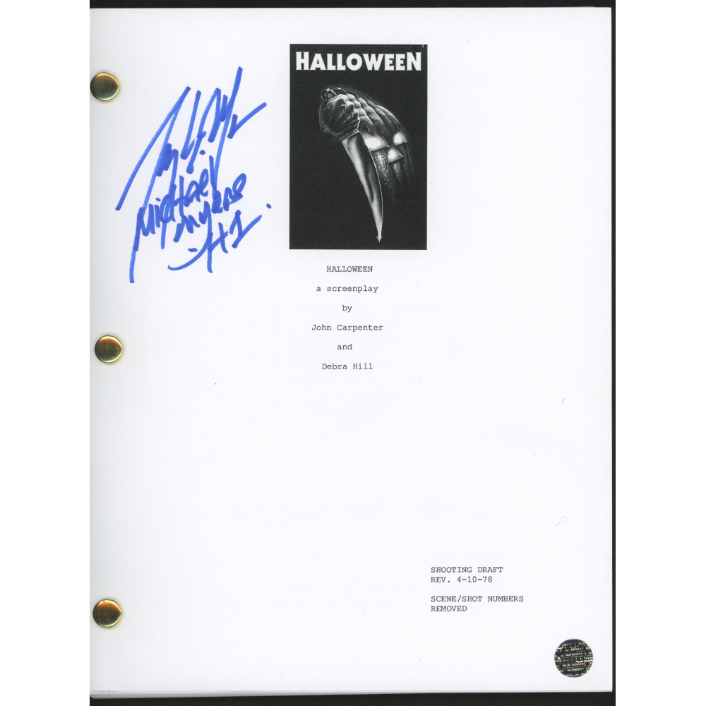 Tony Moran Signed "Halloween" Movie Script Inscribed "H1" & "Michael ...