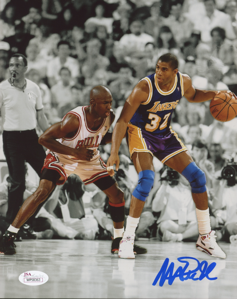 Magic Johnson Signed Los Angeles Lakers 8x10 Photo (JSA COA) | Pristine ...