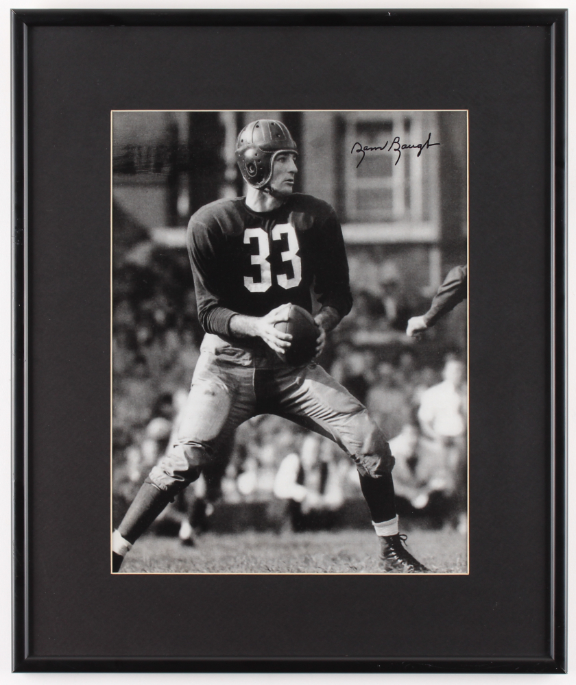 Sammy Baugh Signed Washington Redskins 15.5x18.75 Custom Framed Photo ...