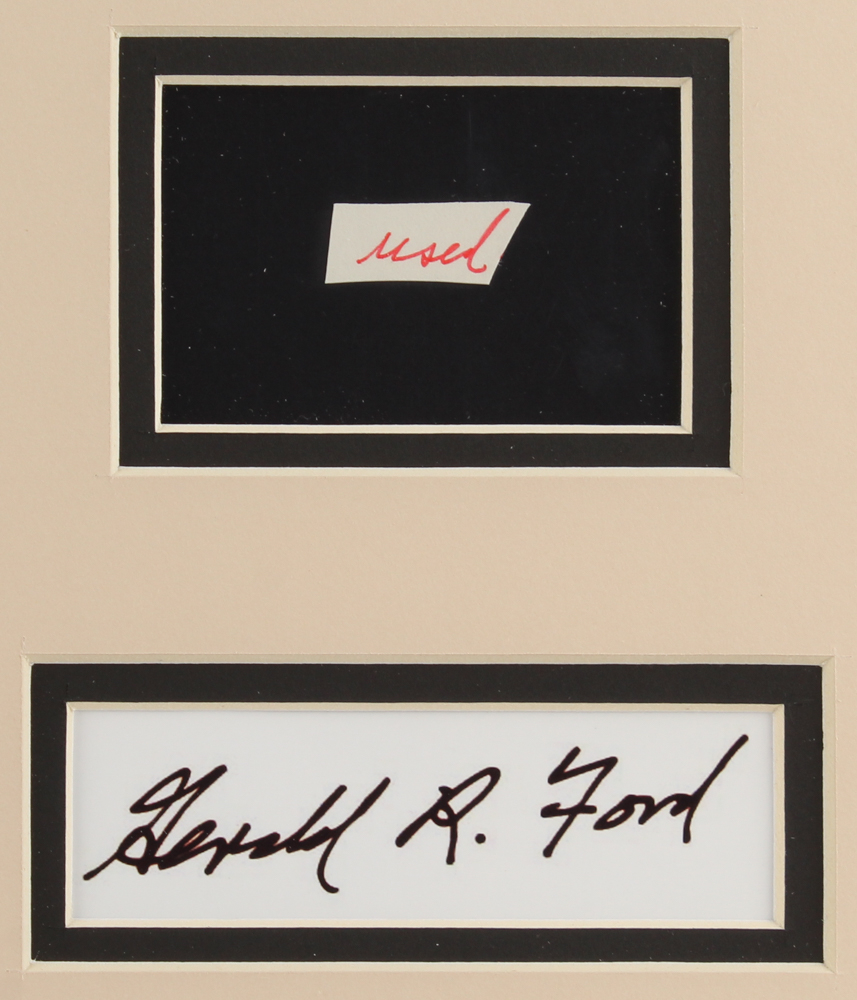 Gerald R. Ford 18x22 Custom Framed Cut Display with (1) Hand-Written ...