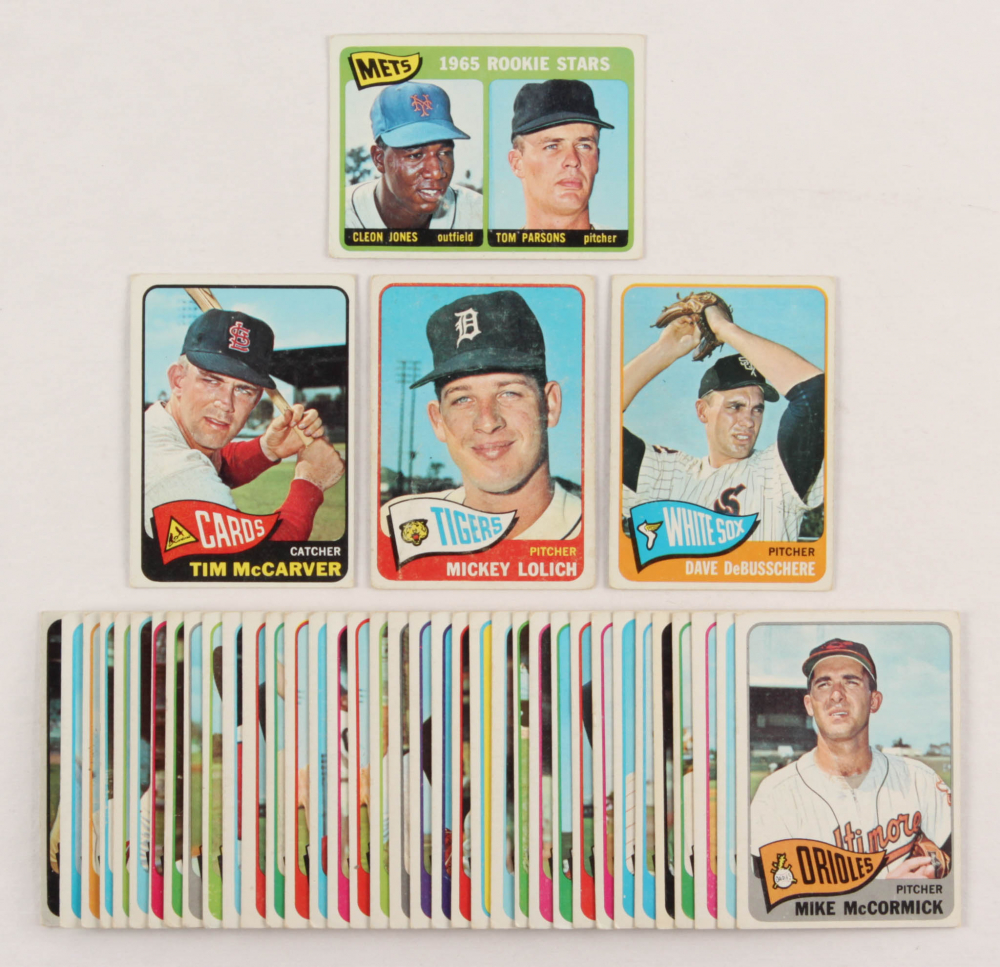 Lot of (40) 1965 Topps Baseball Cards with #294 Tim McCarver, 1965 ...