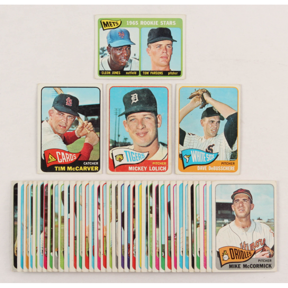 Lot of (40) 1965 Topps Baseball Cards with #294 Tim McCarver, 1965 ...