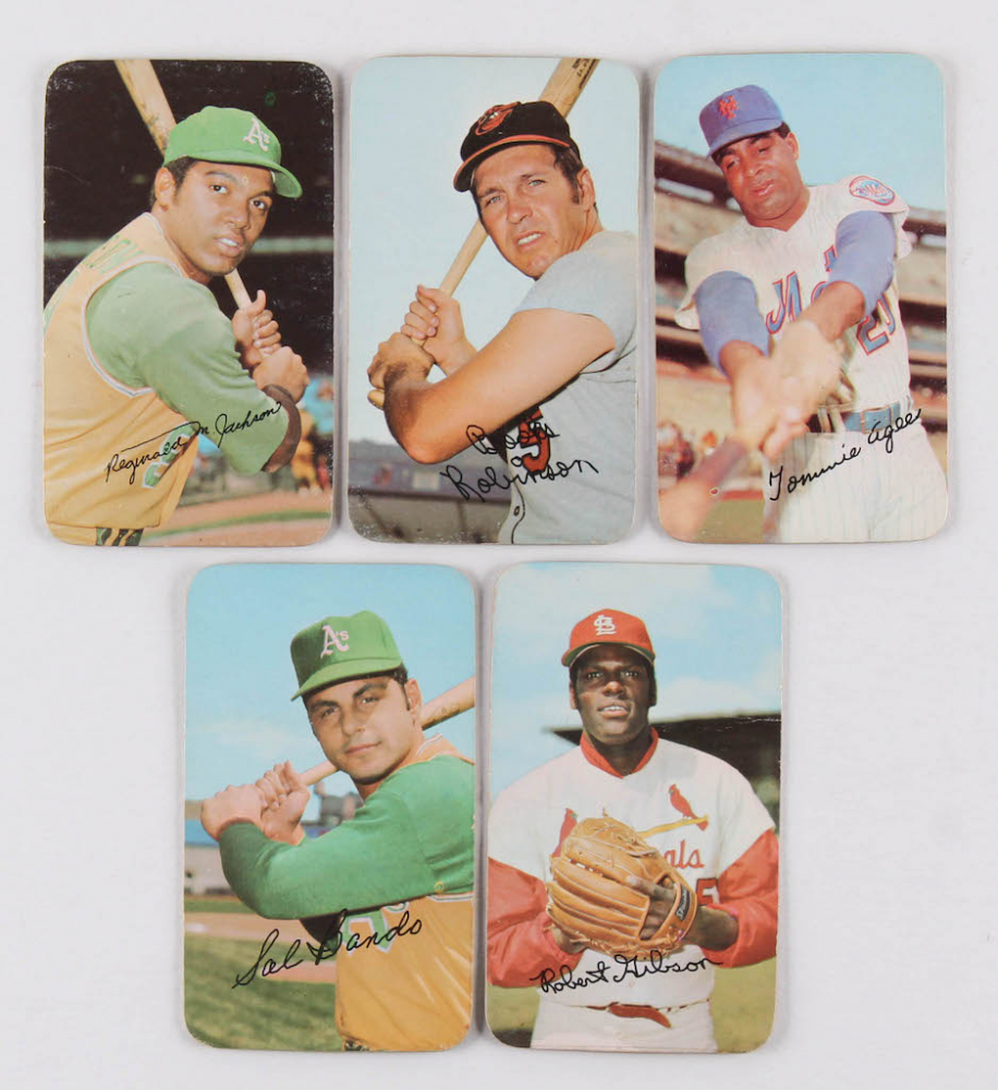 Lot of (5) 1971 Topps Super Baseball Cards with #48 Bob Gibson, #57 Sal ...