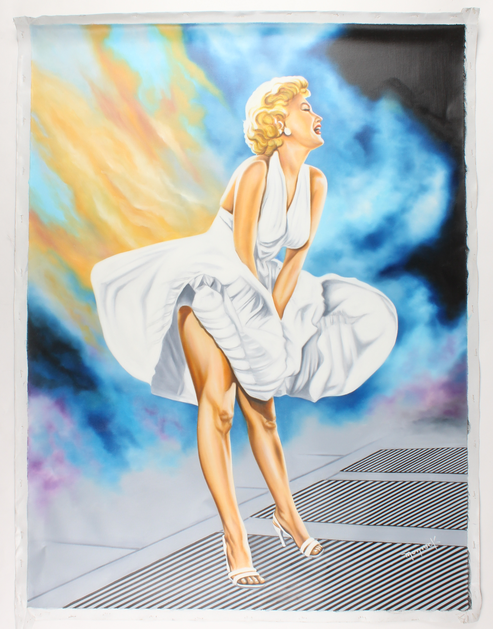 Hector Monroy Signed "Marilyn Monroe" 30x40 Original Oil Painting on ...