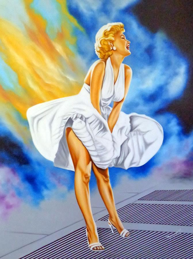 Hector Monroy Signed "Marilyn Monroe" 30x40 Original Oil Painting on ...