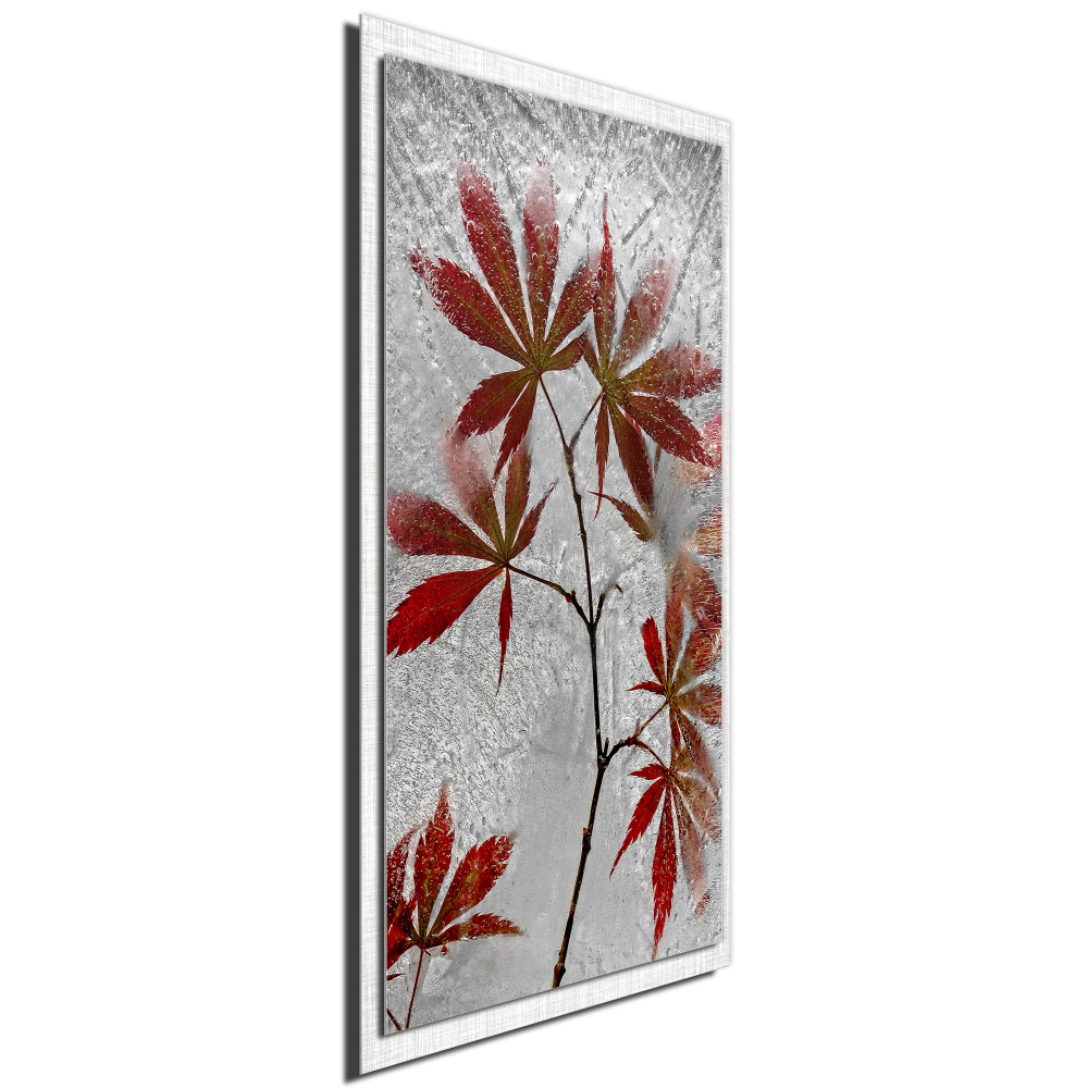 "Red Maple" 22x32x1 Modern Farmhouse Floral Art on Metal with Parchment ...