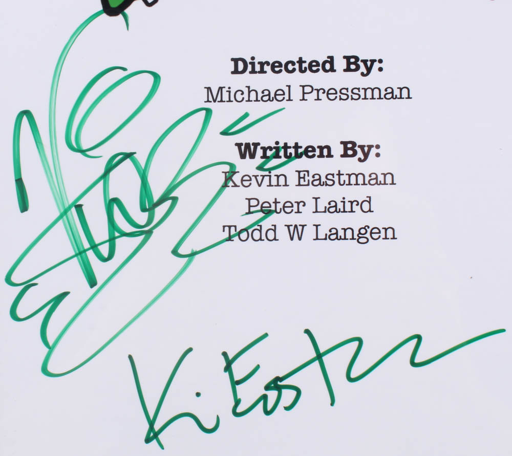 Vanilla Ice & Kevin Eastman Signed "Teenage Mutant Ninja Turtles II ...