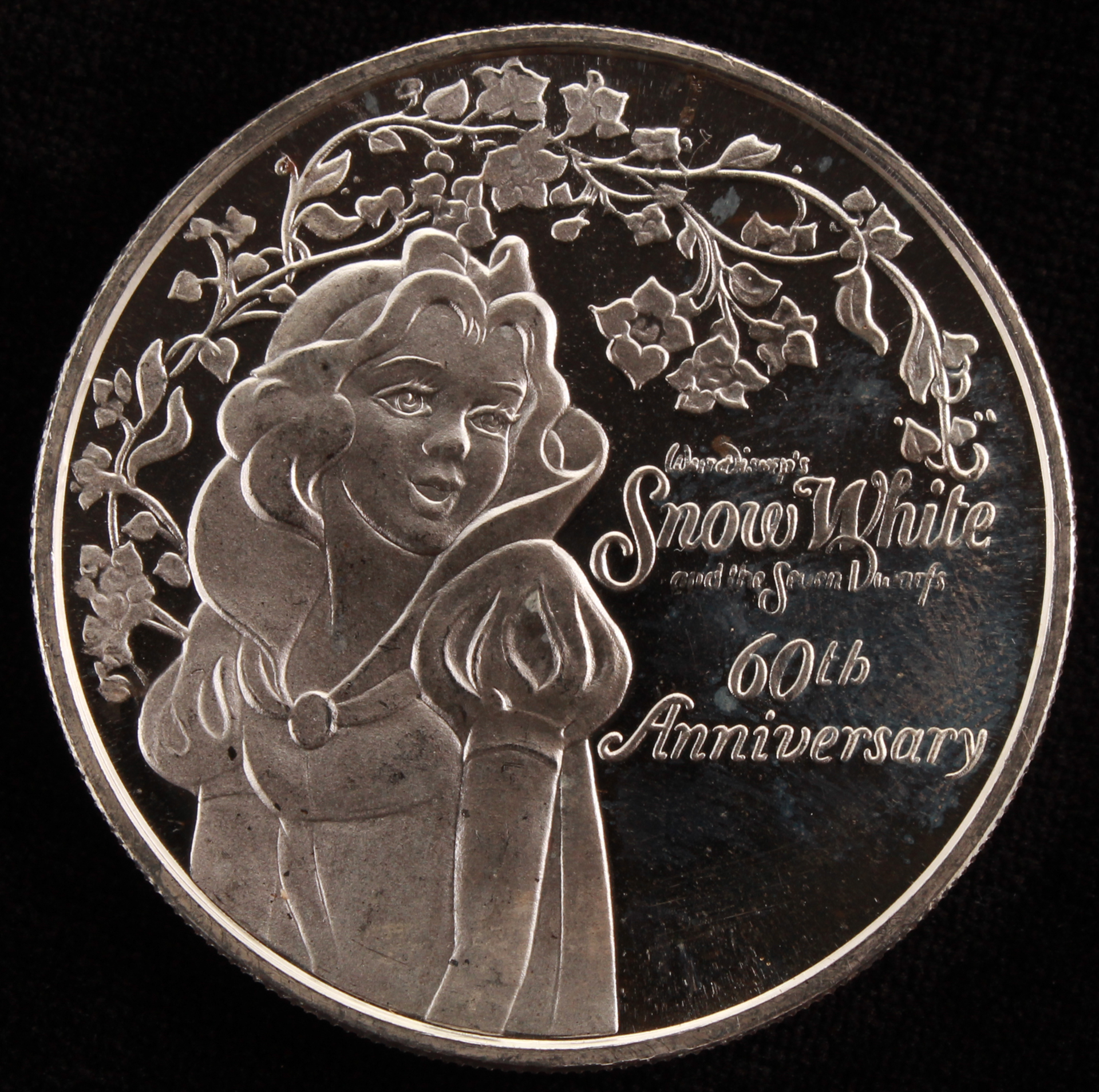 1 Troy Ounce Fine Silver Walt Disney's "Snow White and the Seven Dwarfs ...