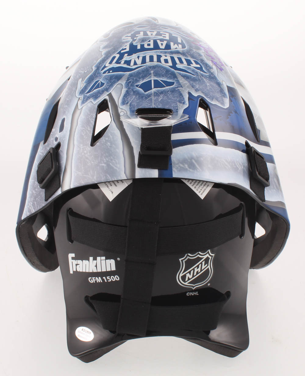 Ed Belfour Signed Toronto Maple Leafs Full-Size Goalie Helmet Inscribed ...