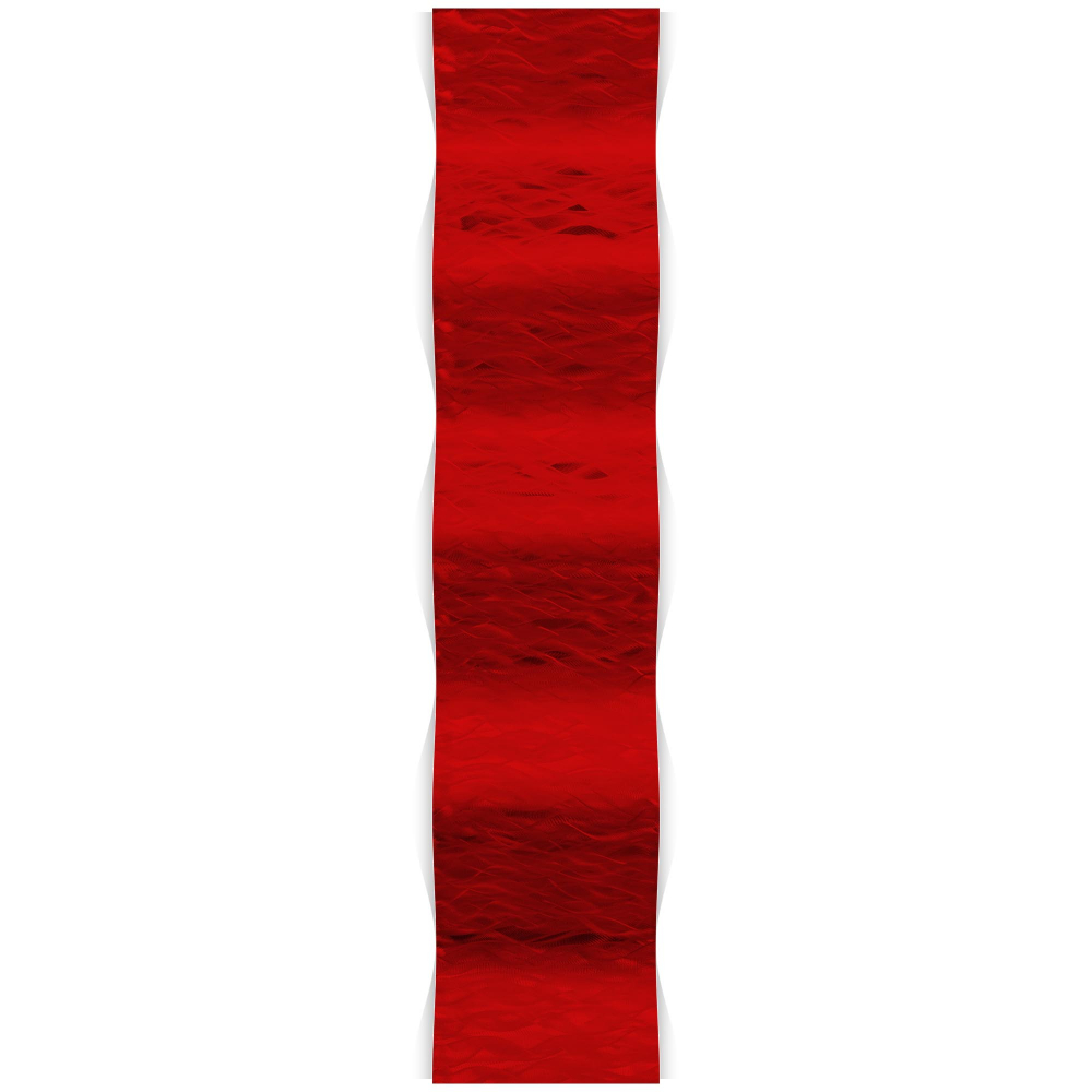 "Red Vapor Wave" 9.5x44x3 Modern Metal Art on Metal by Helena Martin ...