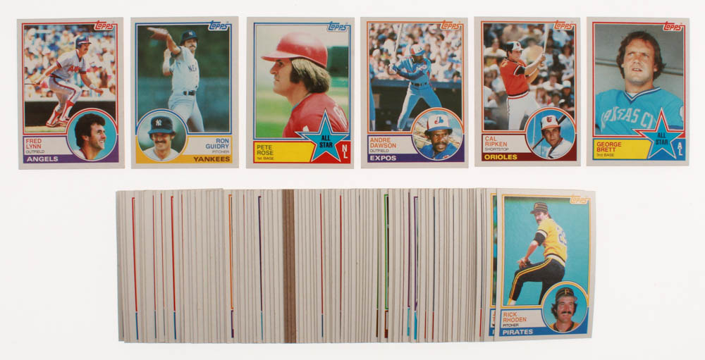 Lot of (100) 1983 Topps Baseball Cards with #440 Ron Guidry, #397 Pete ...
