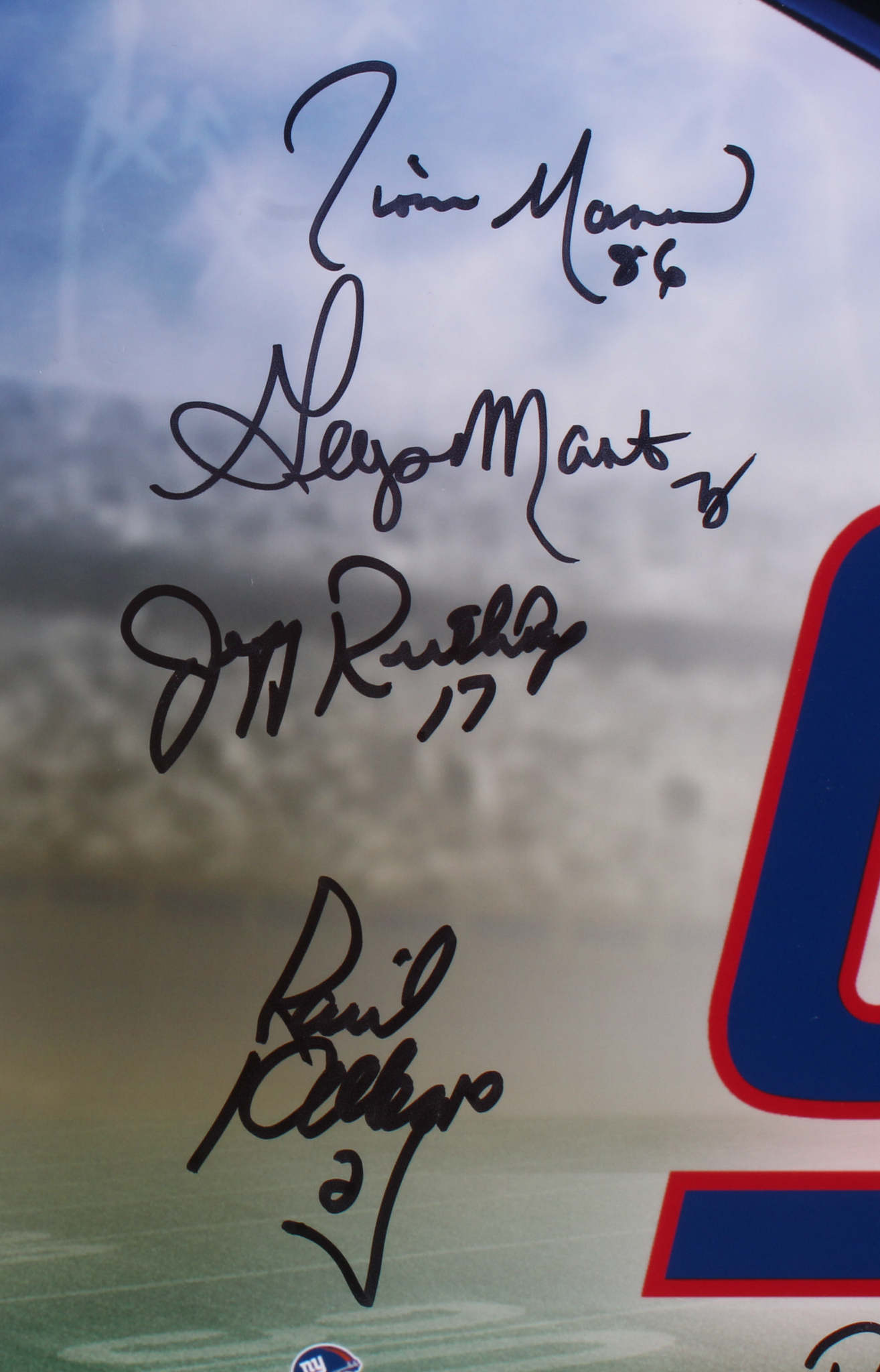 Giants 16x20 Photo Team Signed by (17) with Terry Kinard, Bart Oates ...