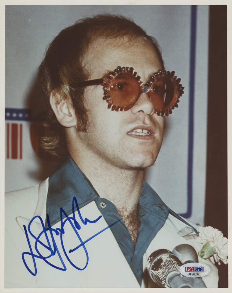 Elton John Signed 8x10 Photo (PSA COA) | Pristine Auction