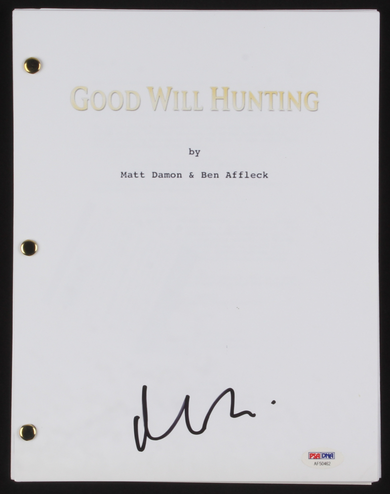 Matt Damon Signed "Good Will Hunting" Movie Script (PSA COA) | Pristine ...