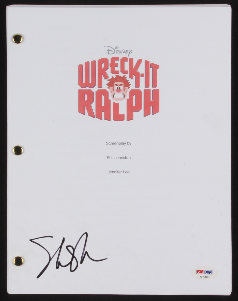 Sarah Silverman Signed "Wreck-It Ralph" Movie Script (PSA COA ...