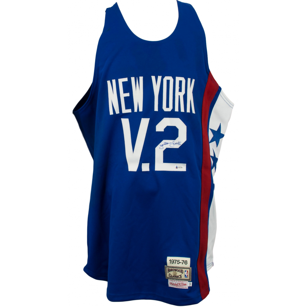 Julius Erving Signed Nets Mitchell & Ness Jersey (Beckett Hologram ...