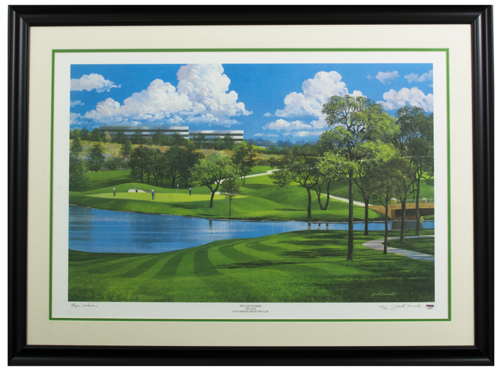 Byron Nelson Signed LE 29x38 Custom Framed Lithograph Display (PSA COA ...