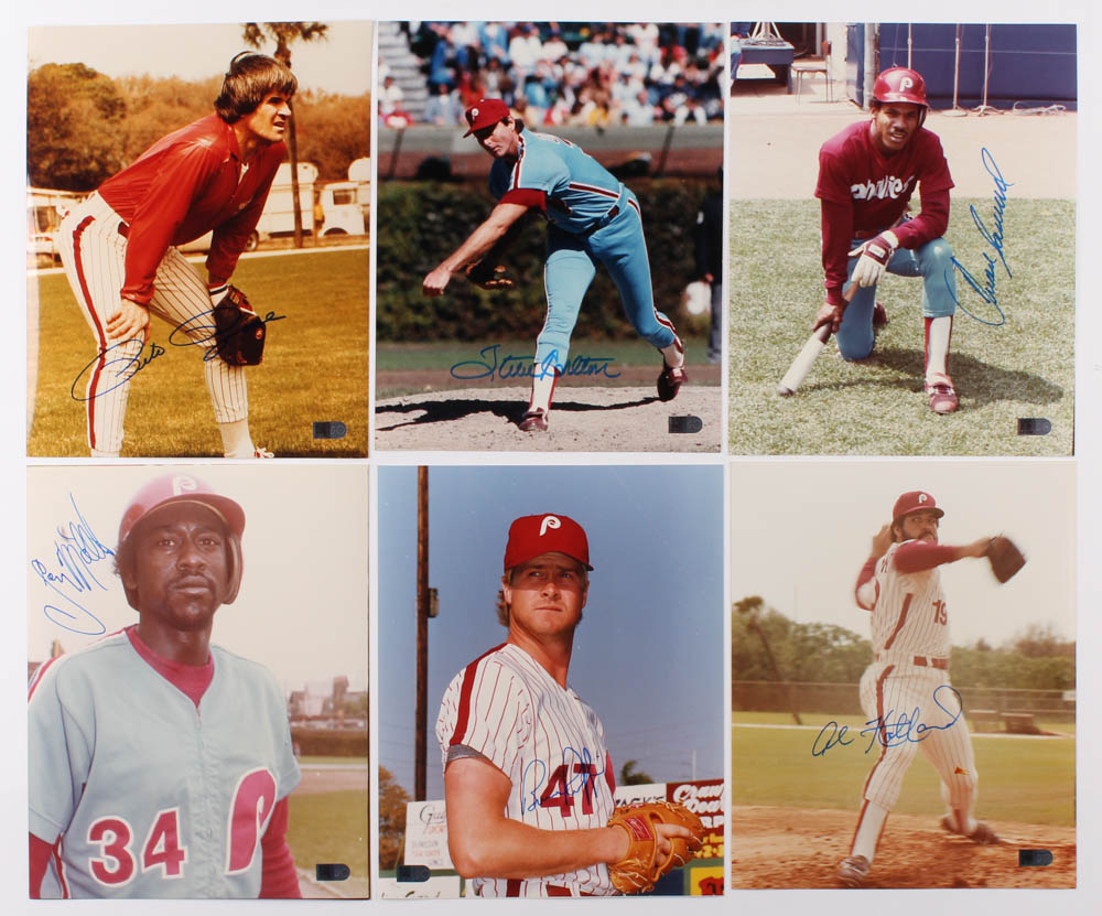 Lot of (6) Signed Philadelphia Phillies 8x10 Photos with Pete Rose ...