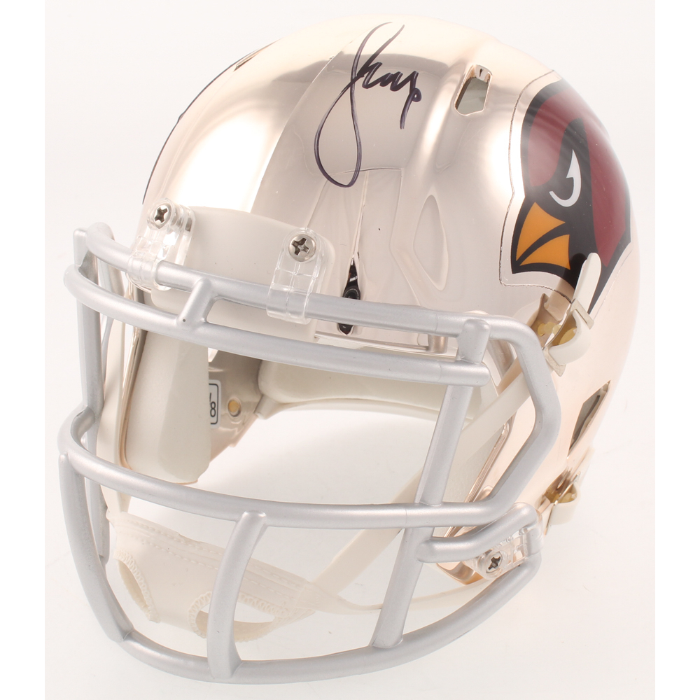 Larry Fitzgerald Signed Arizona Cardinals Chrome Speed Mini Helmet (PSA ...