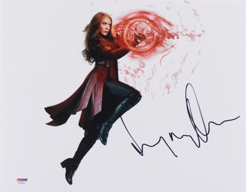 Elizabeth Olsen Signed "Avengers" 11x14 Photo (PSA COA) | Pristine Auction