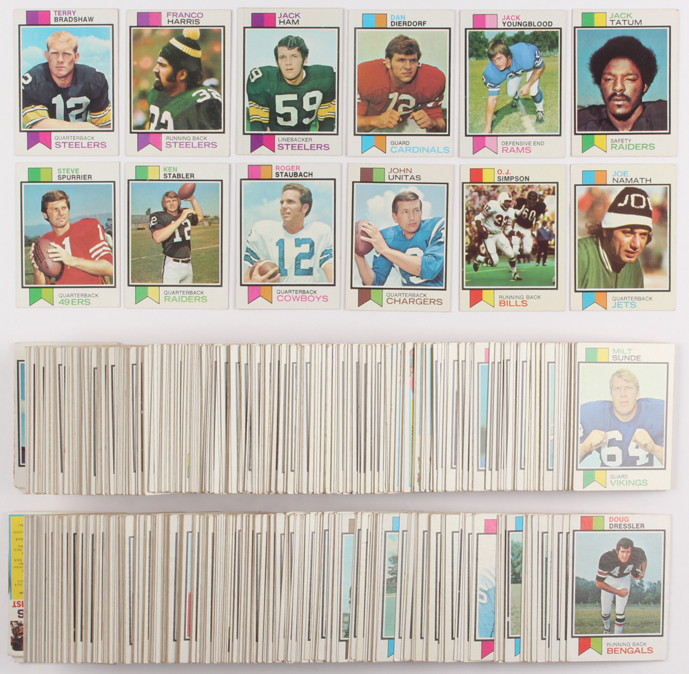 1973 Topps Football Complete Set of (528) Cards with #487 Ken Stabler ...