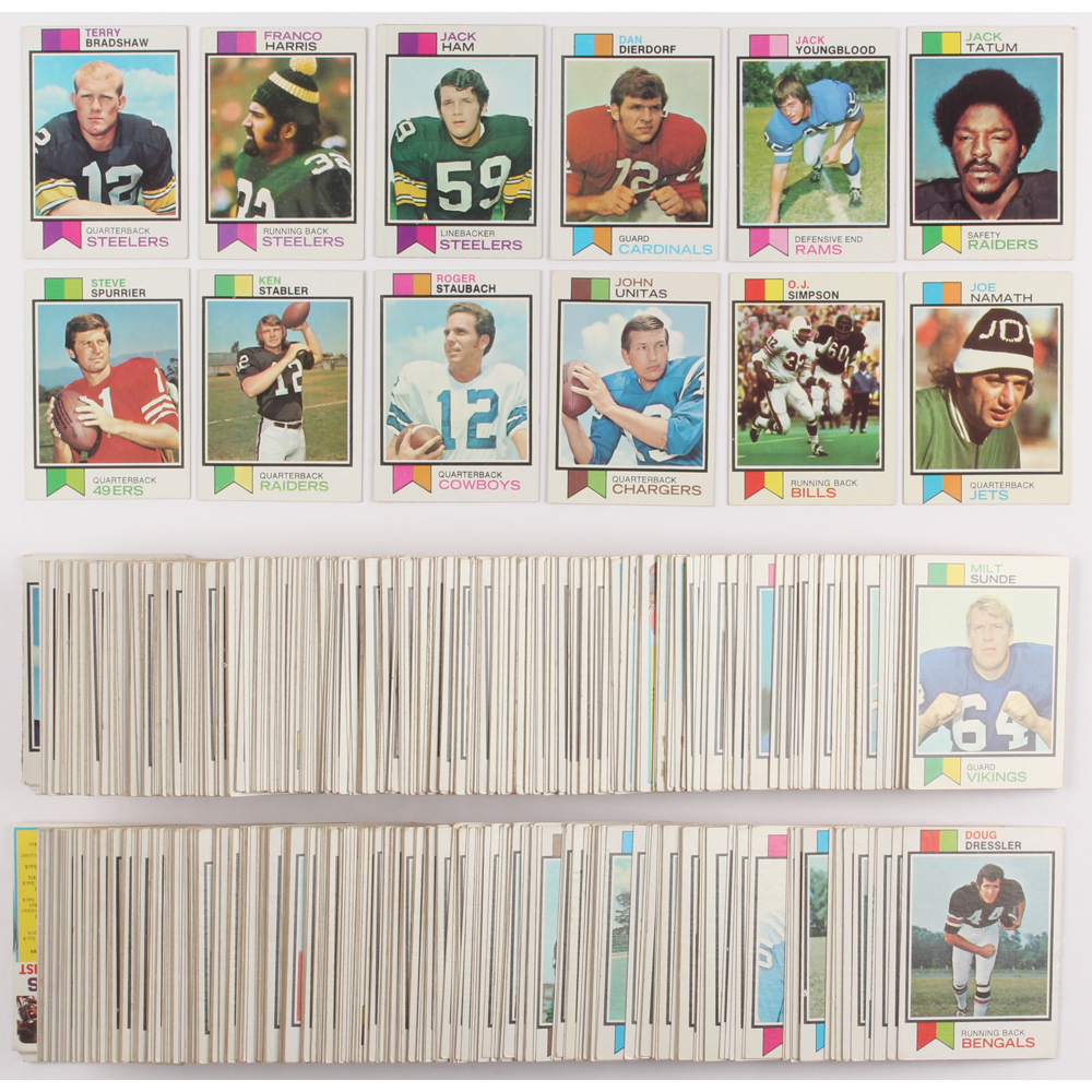 1973 Topps Football Complete Set of (528) Cards with #487 Ken Stabler ...