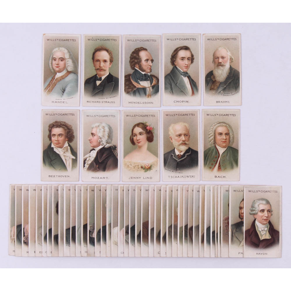 1911 Will's "Musical Celebrities" Complete Set of (50) Cards with #1 ...