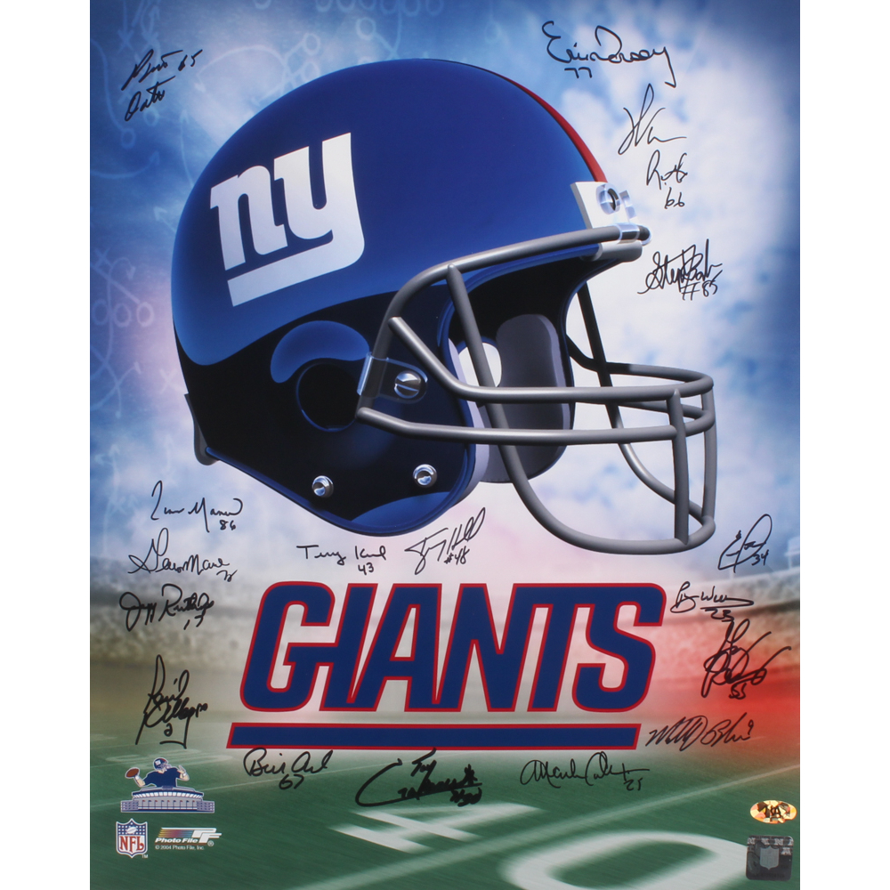 Giants 16x20 Photo Team Signed by (18) with Terry Kinard, Bart Oates ...