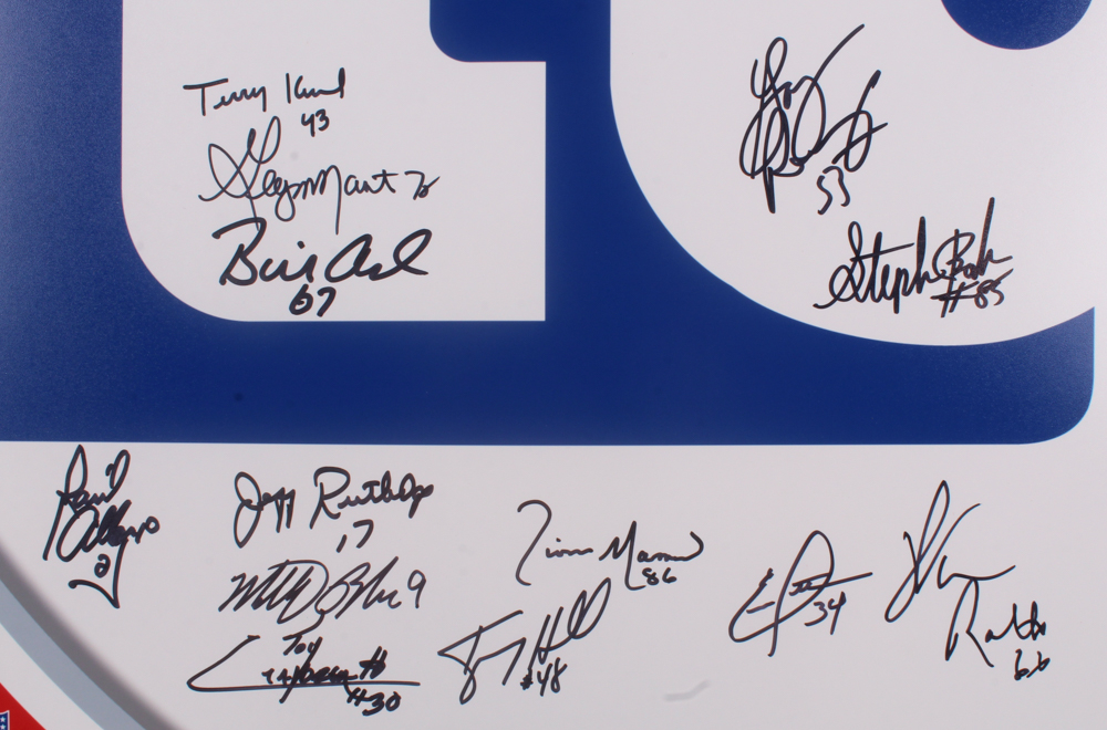 New York Giants 16x20 Photo Team-Signed by (15) with Terry Kinard, Bart ...