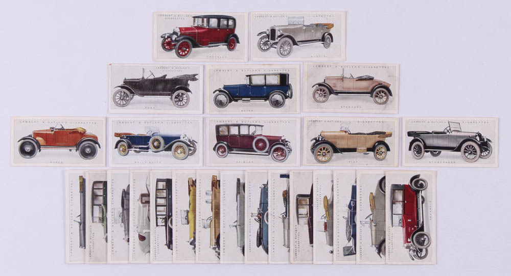 1922 Lambert & Butler "Motor Cars" Complete Set of (25) Cards with #3 ...