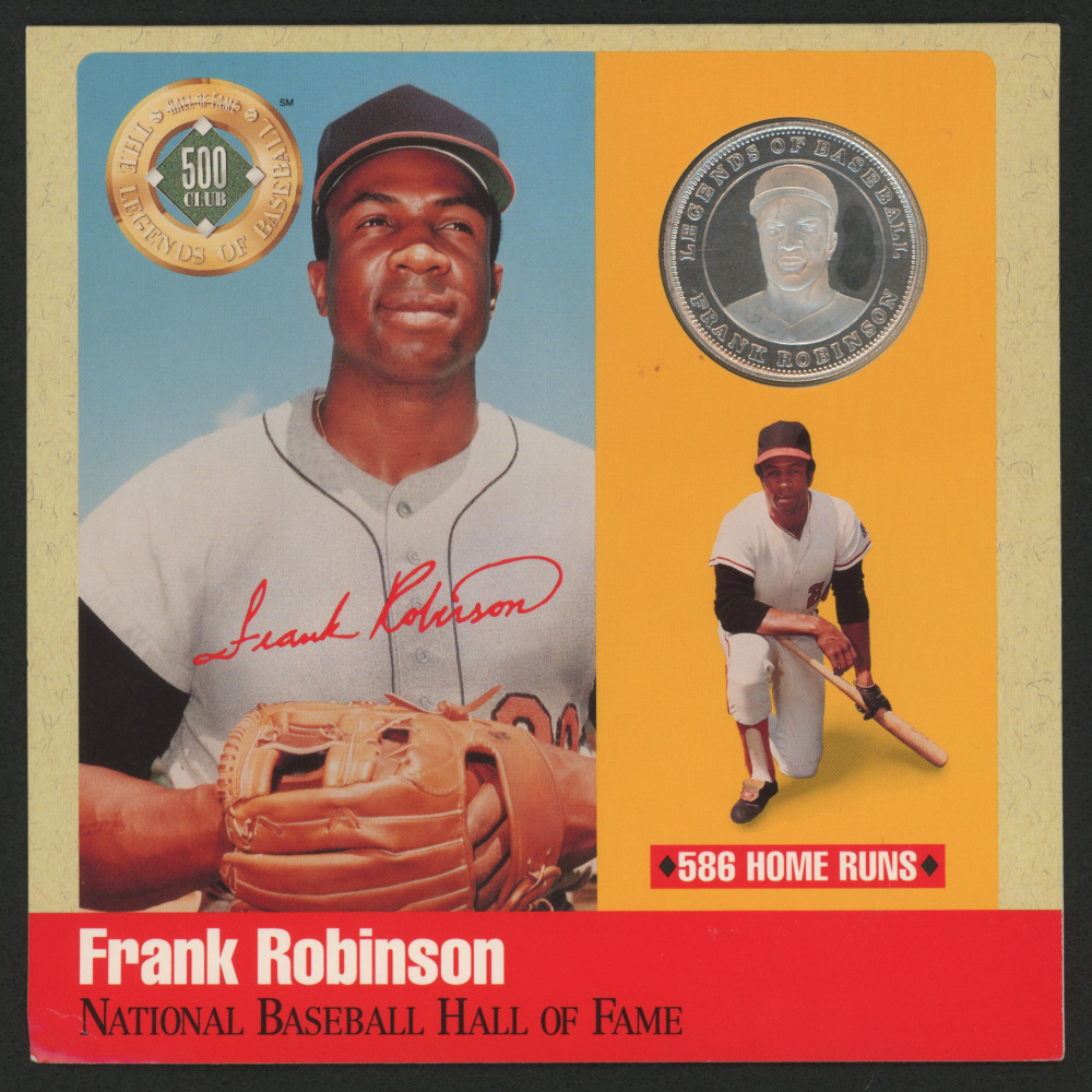 Frank Robinson "Legends of Baseball" 1 Ounce Silver Coin with 6x6 Card ...