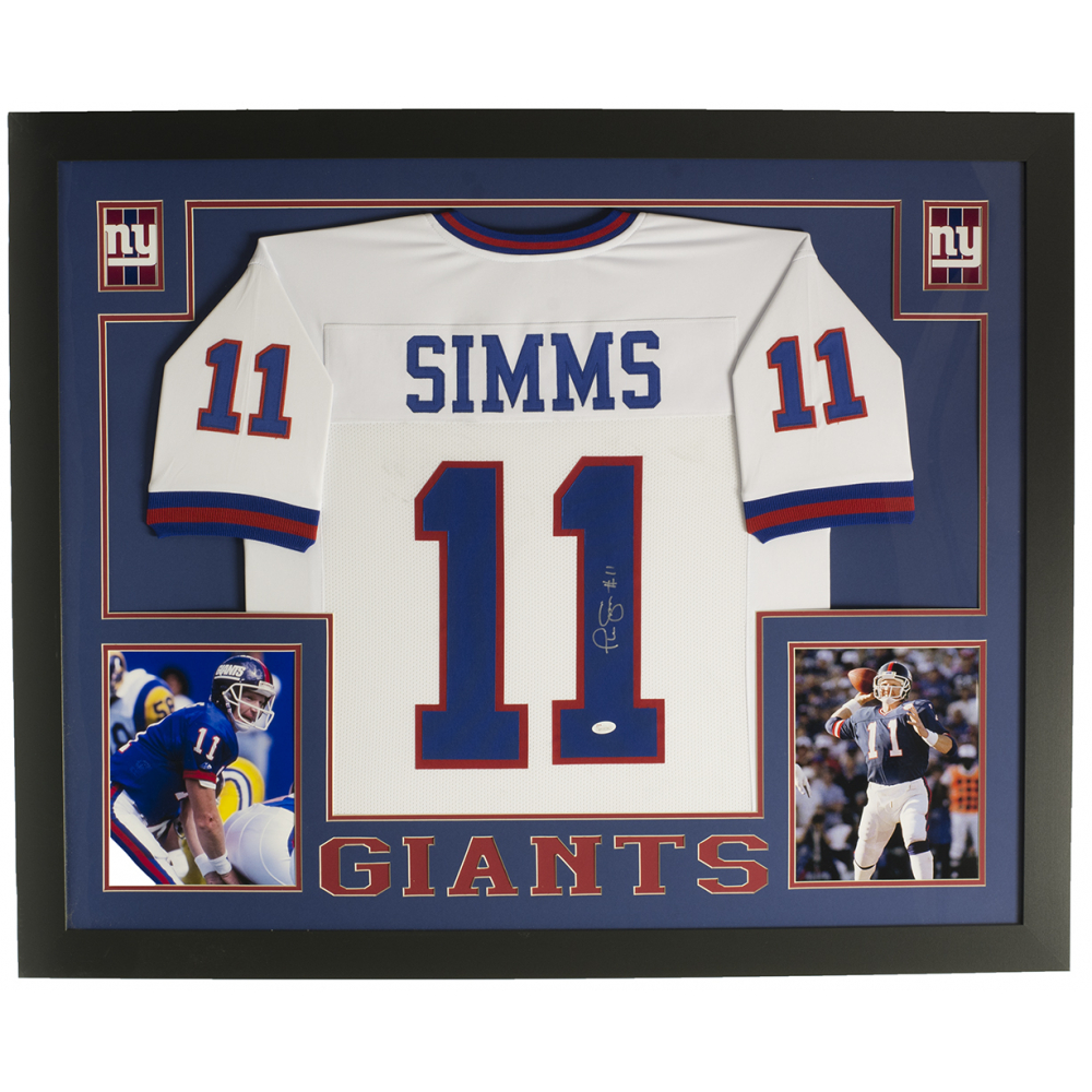 Phil Simms Signed 33x42 Custom Framed Jersey (JSA COA) | Pristine Auction