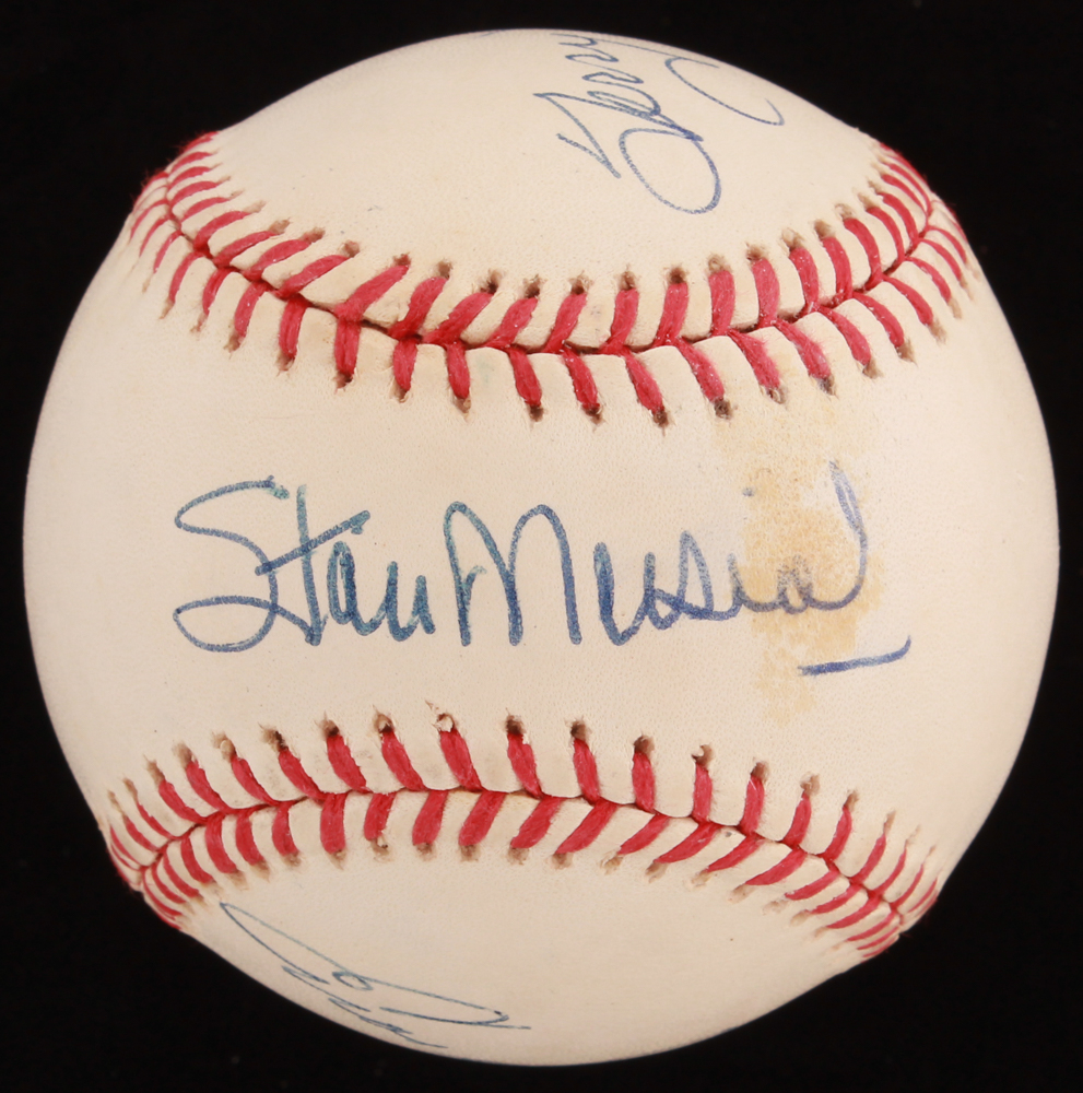Stan Musial, Enos Slaughter & Terry Moore Signed ONL Baseball with ...