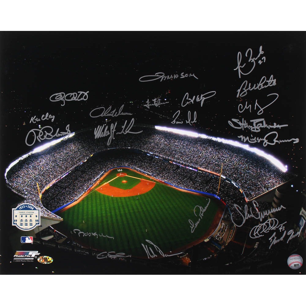 New York Yankees "Yankee Stadium" 16x20 Photo Signed by (21) with Jeff ...